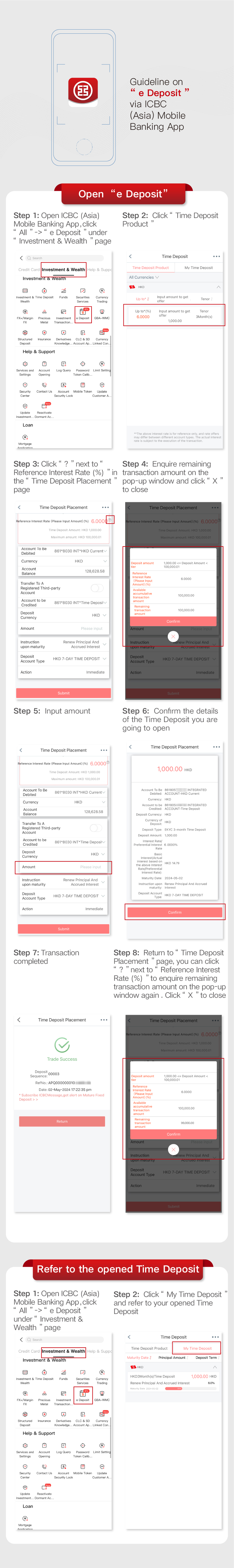 Mobile Banking “e Deposit” Operation Manual - ICBC (Asia)